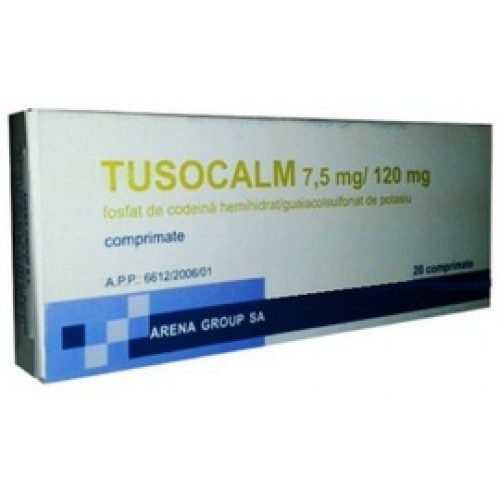 TUSOCALM 7,5MG/120MG X 20 - Medimfarm - Farmacie Online