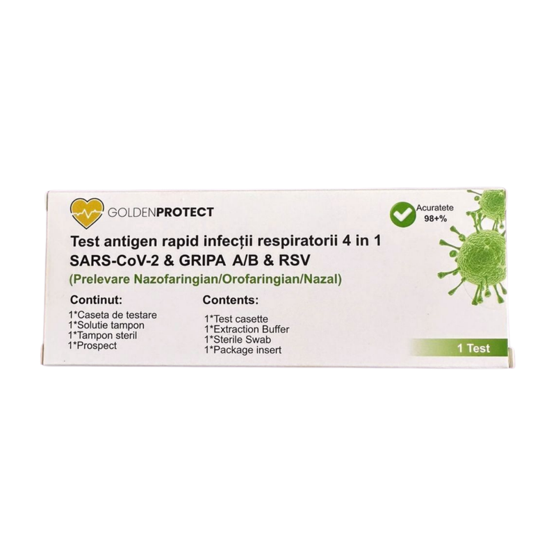 Test combo Gripa A/B + Covid 19 + RSV (virus sincitial)- prelevare 3 in ...