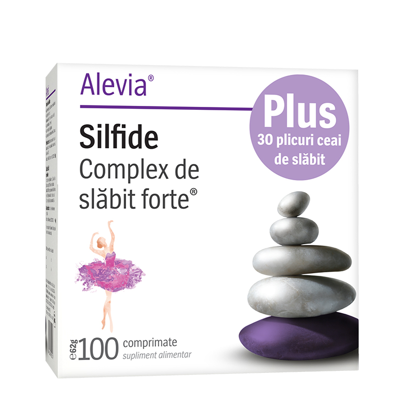 Silfide Complex de slabit forte 100 comprimate + ceai de slabit 30 ...