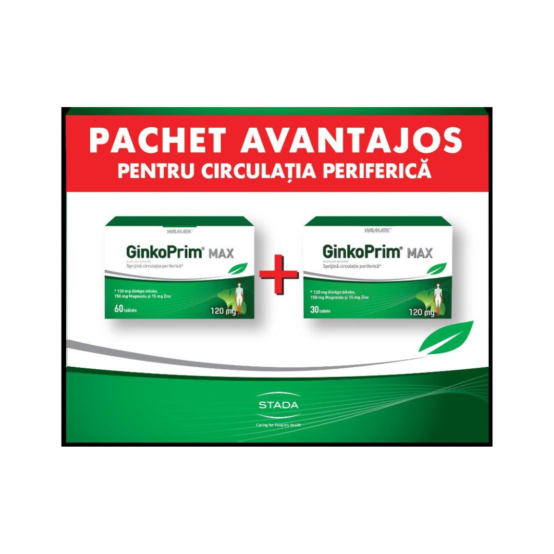 Pachet GinkoPrim Max, Walmark | 60 + 30 tablete - Medimfarm - Farmacie ...